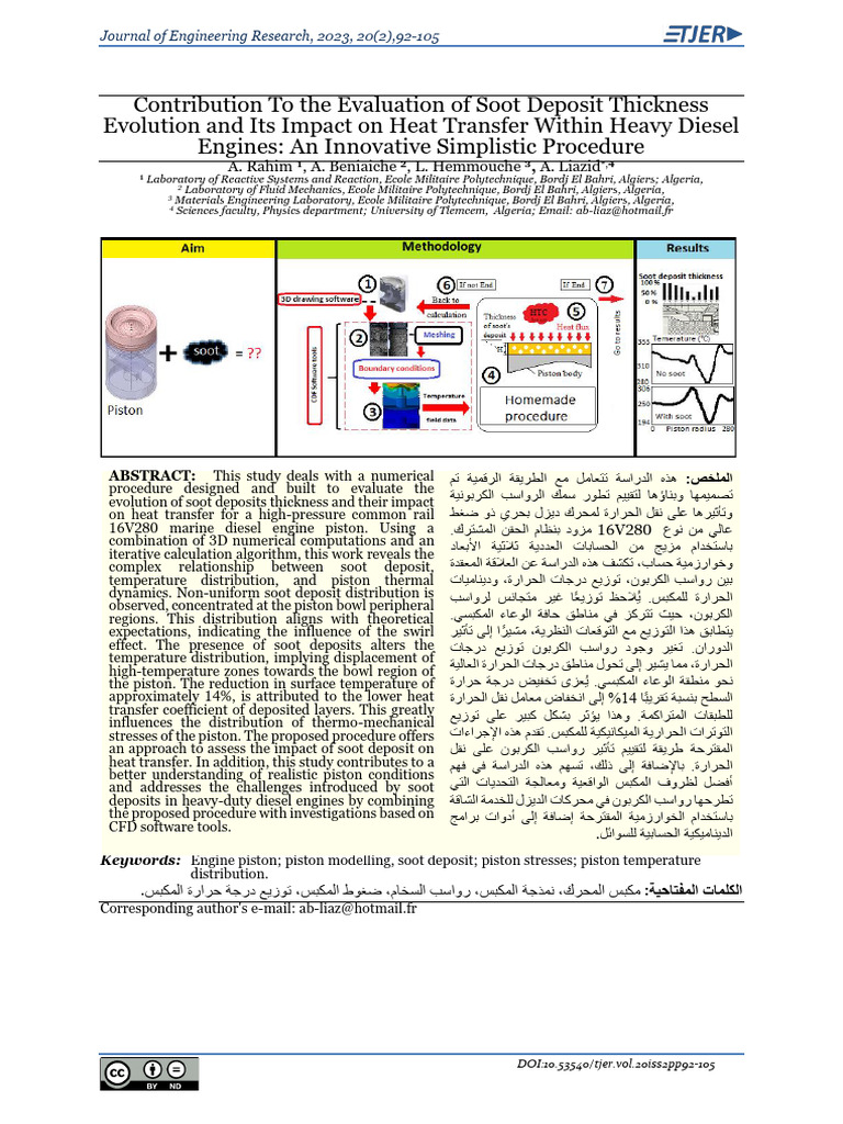 Contribution To the Evaluation ofSoot Deposit Thickness Evolution ...