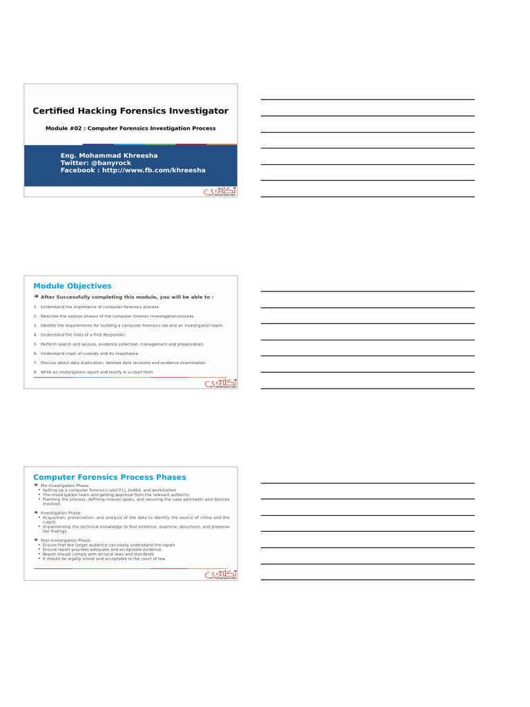 03 - Module #02 - Computer Forensics Investigation Process | PDF