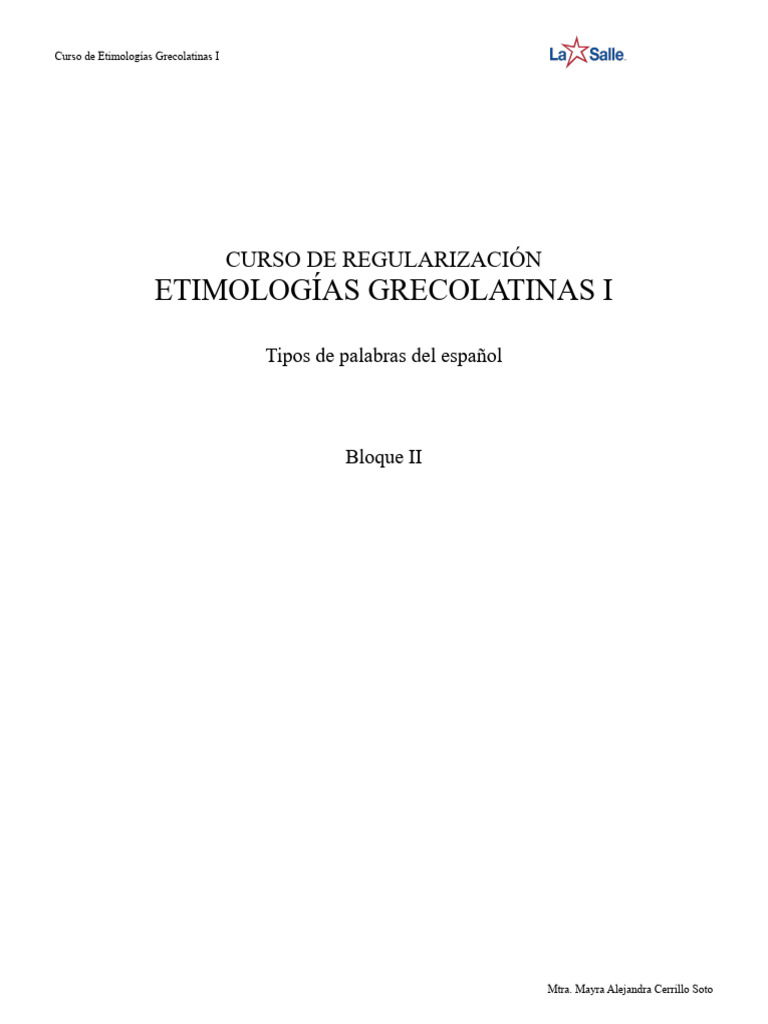 Tipos de Palabras Del Español | PDF
