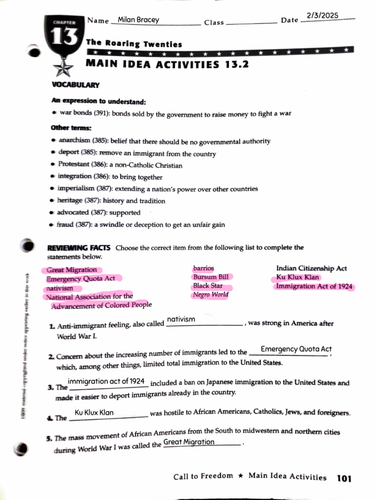 Kami Export - Milan Bracey - 13.2 Main Idea | PDF | Nativism (Politics ...