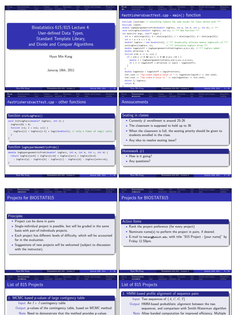 STL UserDefinedData Div&Conquer | PDF | C++ | Pointer (Computer Programming)