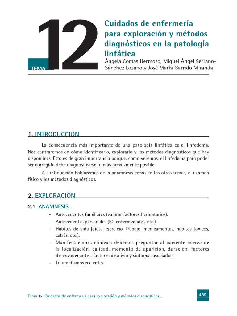 Cuidados de Enfermería para Exploración y Métodos Diagnósticos en La ...