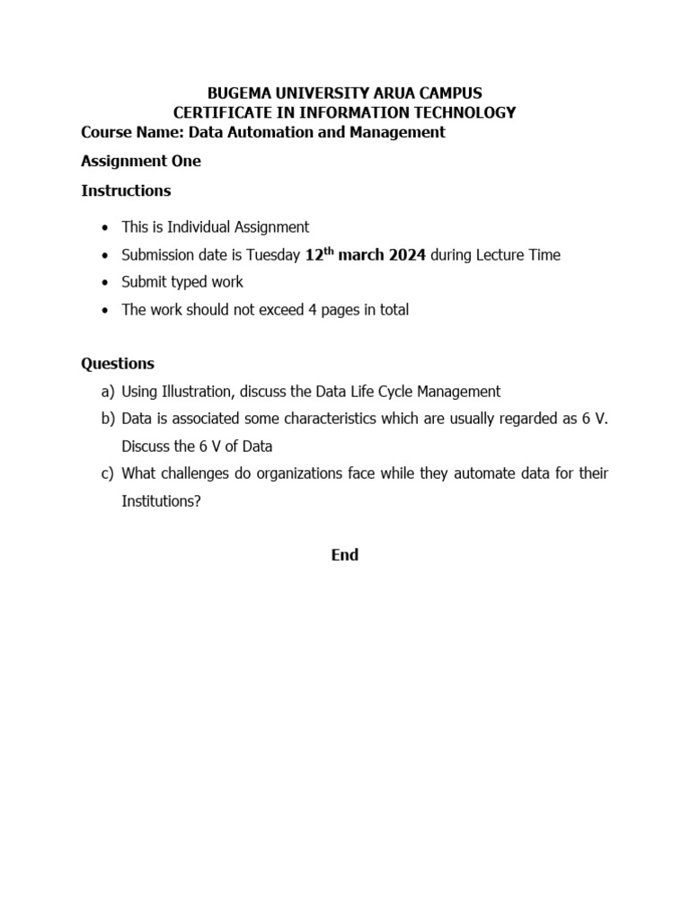 Assignment for Data Automation | PDF