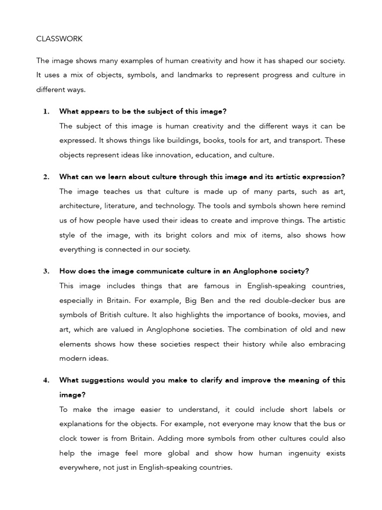 HUMAN INGENUITY Classwork | PDF