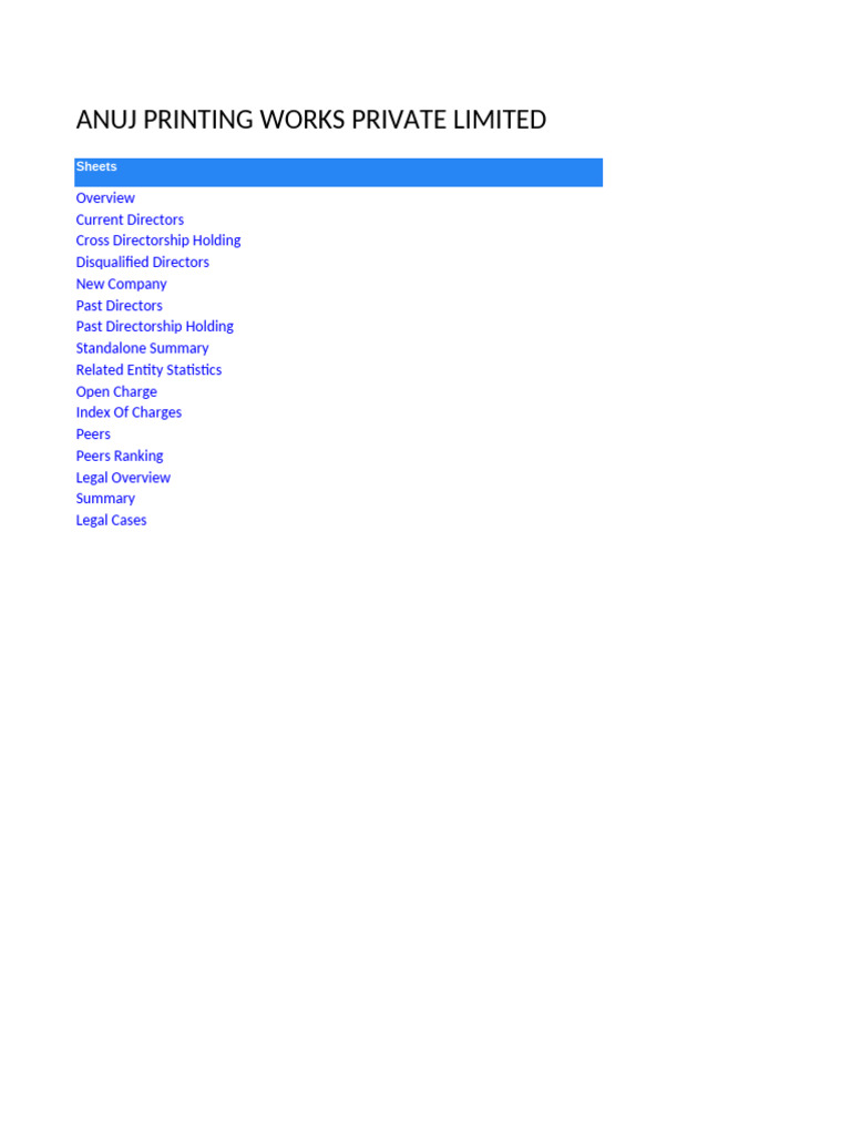 Anuj Printing Works Private Limited 2 | PDF | Financial Services | Financial Accounting