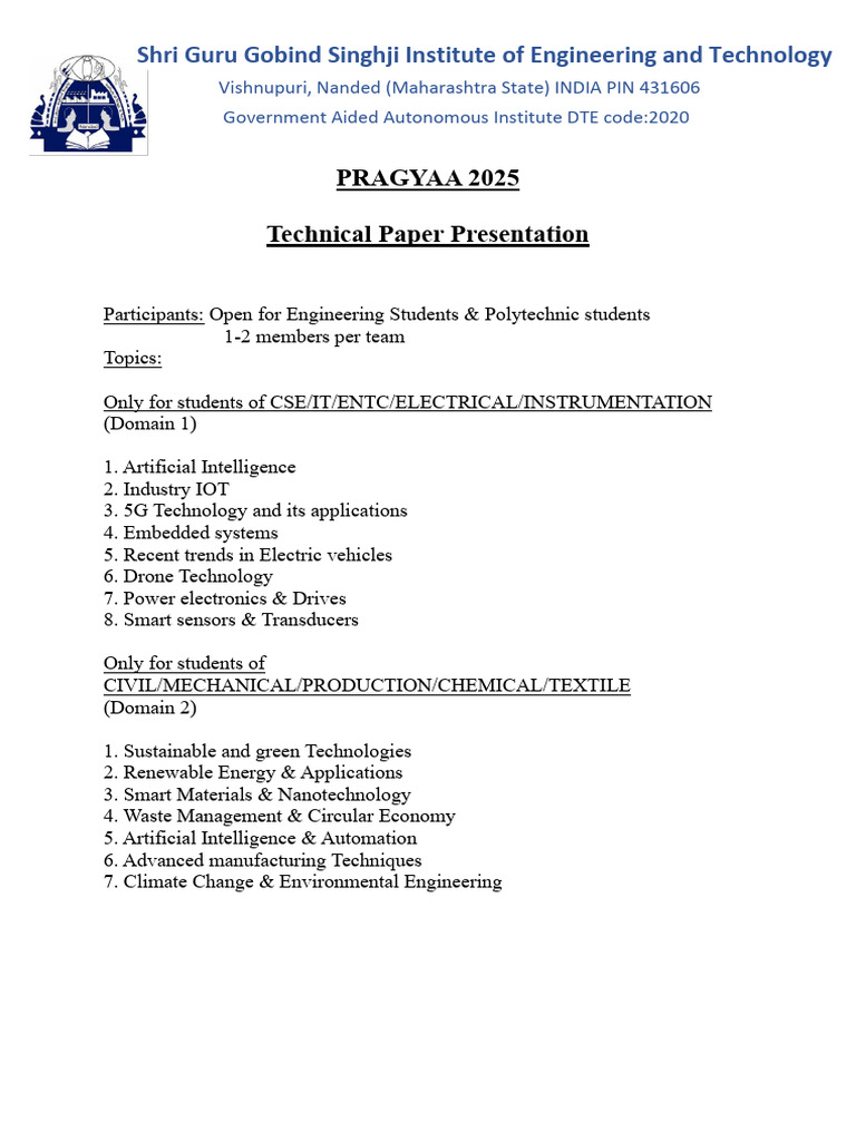 Technical Paper Presentation | PDF