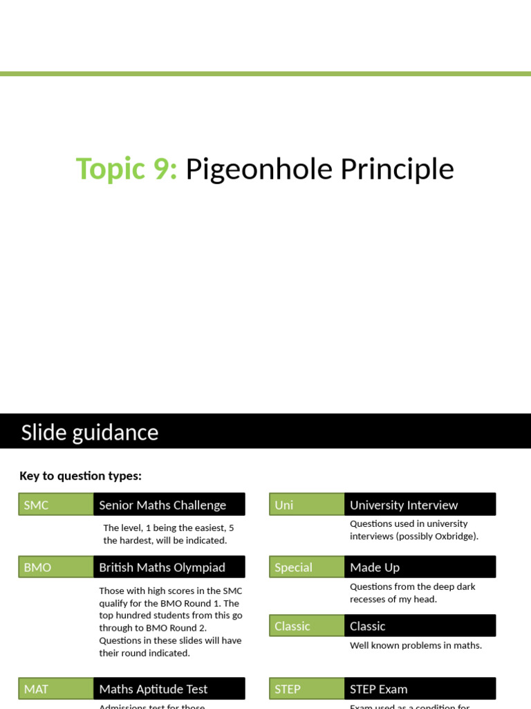 Chapter 9 Pigeonhole Principle | PDF | Mathematics | Mathematical Concepts