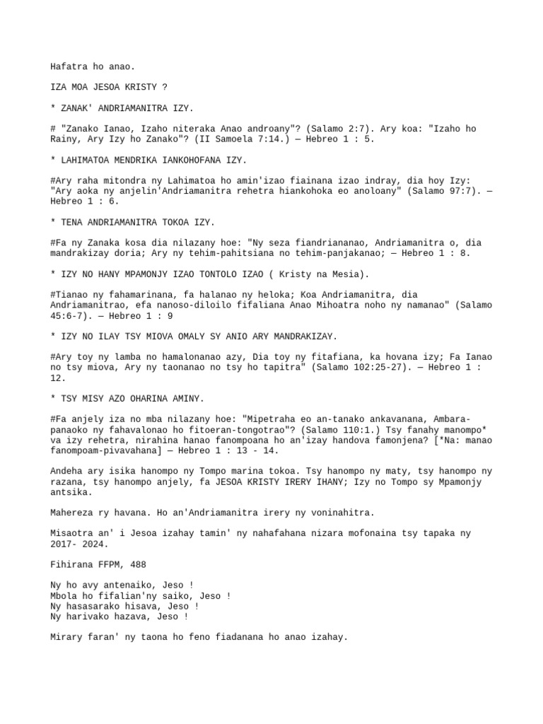 Hafatra Ho Anao-WPS Office | PDF