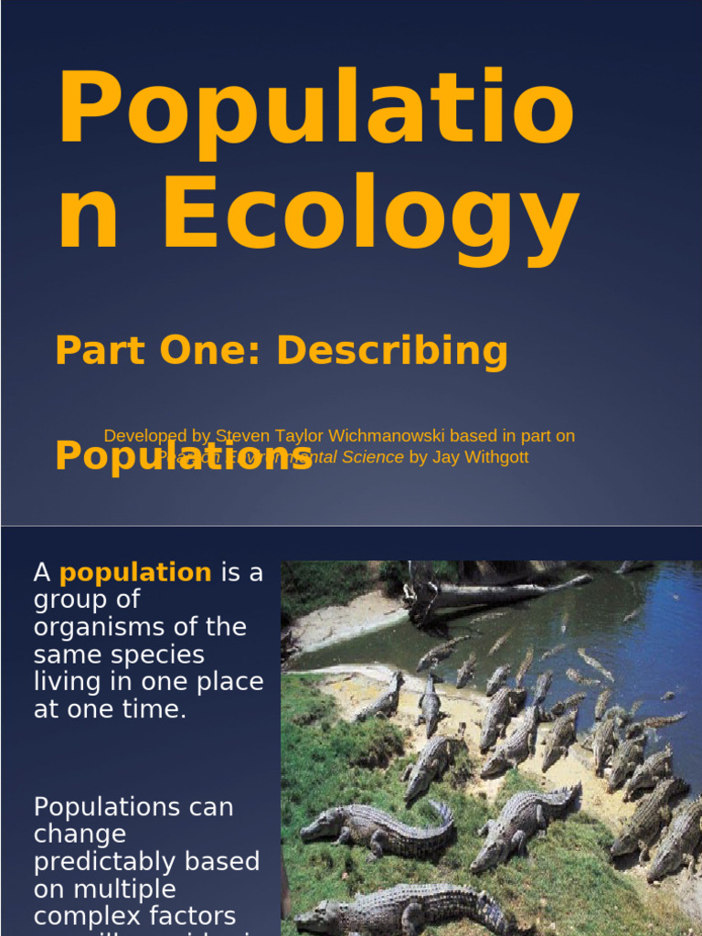 Population Ecology Describing Populations | PDF | Biology | Ecology