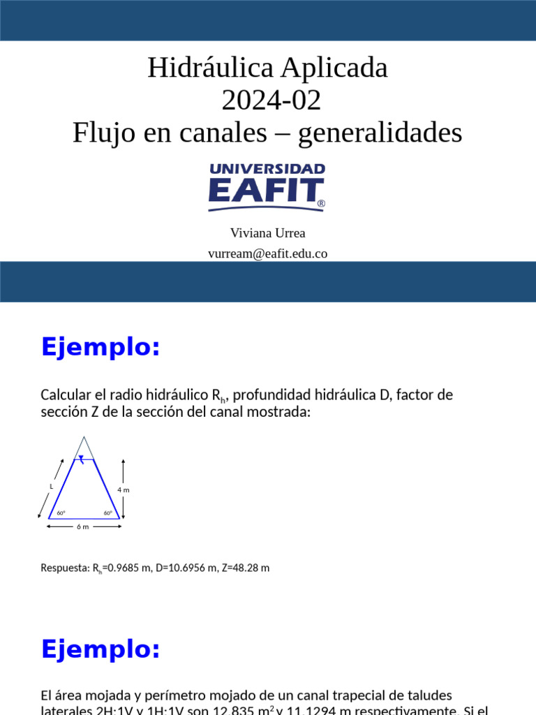 Fundamentos De Hidráulica En Canales Pdf
