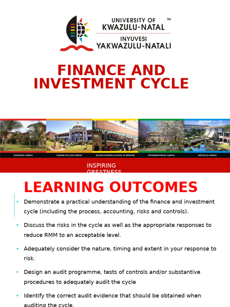 Week 7 - Finance Investment Cycle - Final | PDF | Audit | Interest
