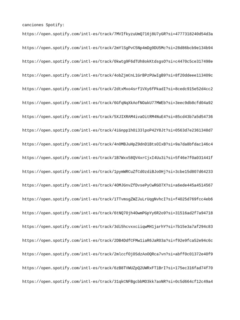 canciones Spotify | PDF