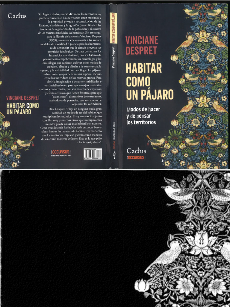 Vinciane Despret - Habitar Como Un Pájaro. Modos de Hacer y de Pensar ...