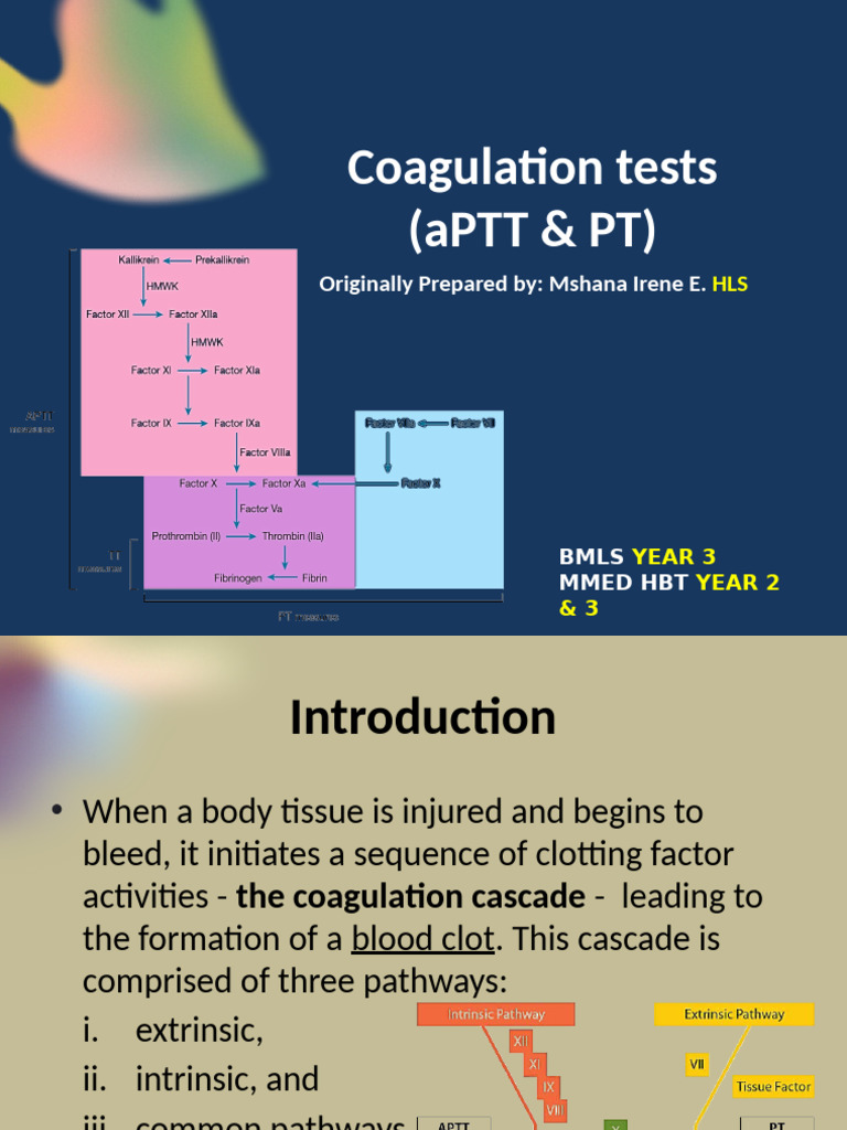 Coagulation Tests (PT & APTT) | PDF | Coagulation | Blood Proteins