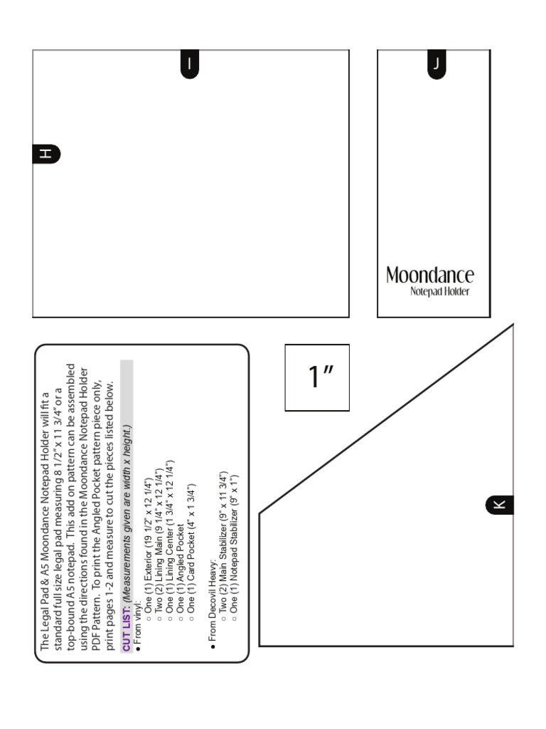 Sincerely Jen Moondance Notepad Holder Legal Pad & A4 Add on File ...