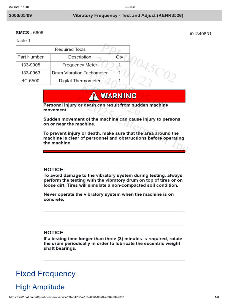 Vibratory Frequency Test and Adjust | PDF | Frequency | Servomechanism