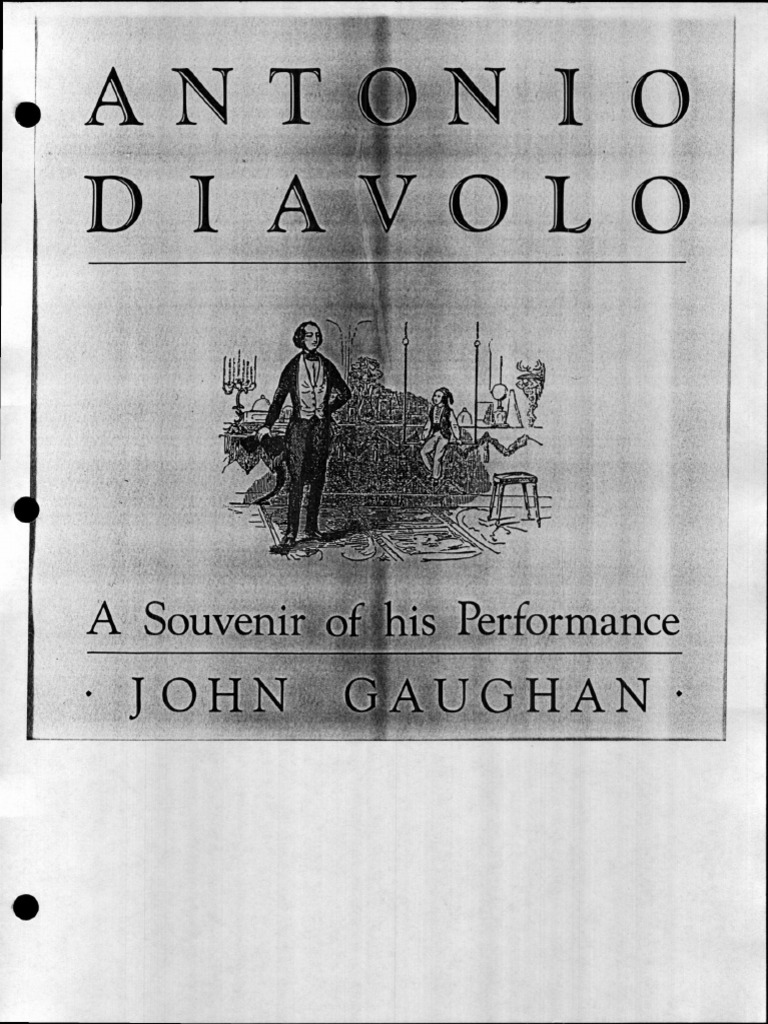 Jim Steinmeyer - John Gaughan - Antonio Diavolo - A Souvenir of His | PDF