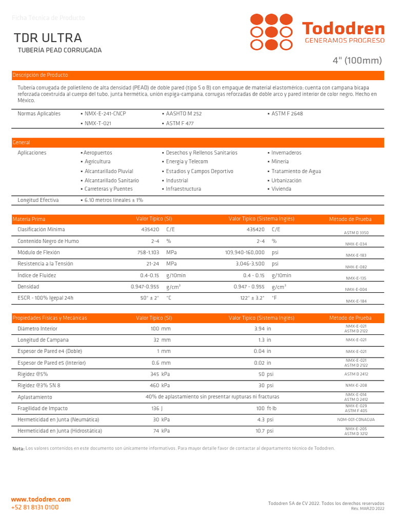01 FT TDR ULTRA 4 | PDF | Materiales