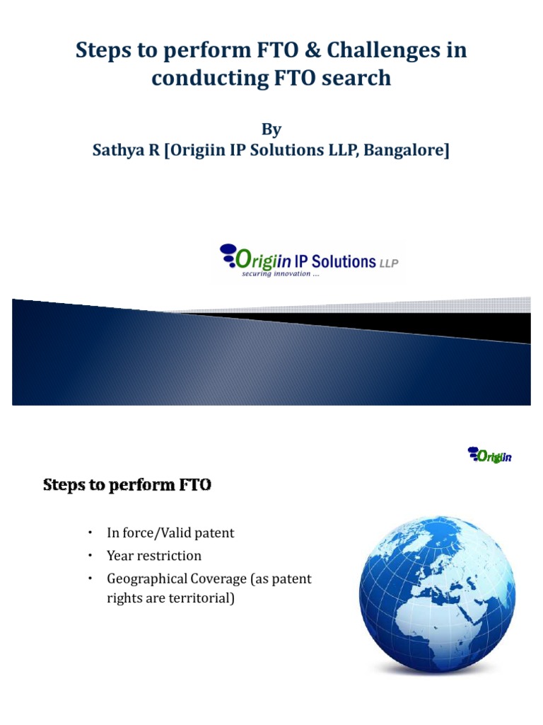Challenges in FTO Search | PDF | Patent Application | Patent Claim