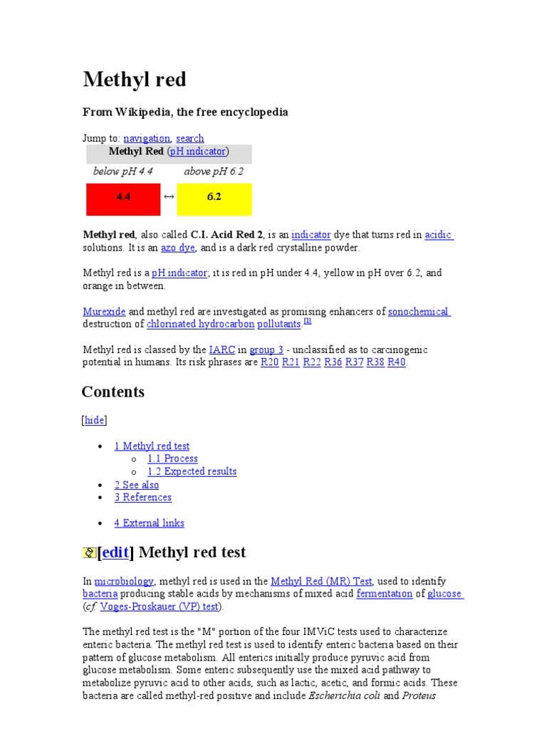 Methyl Red | PDF