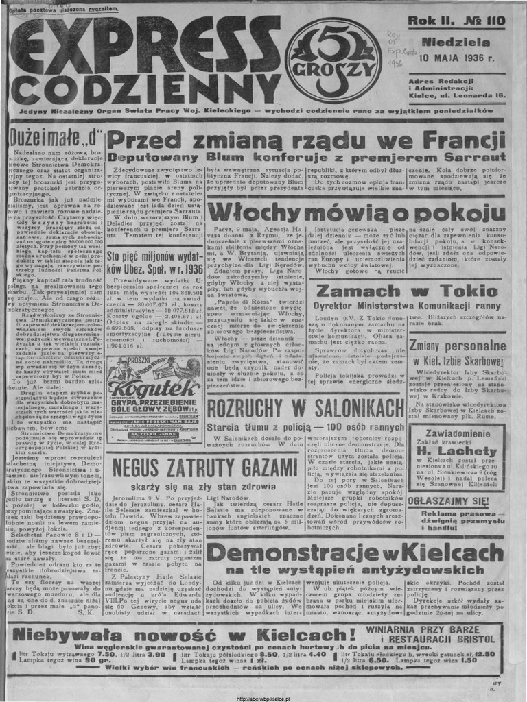 Express - Poranny - 1936 - NR - 110 Codzienny | PDF