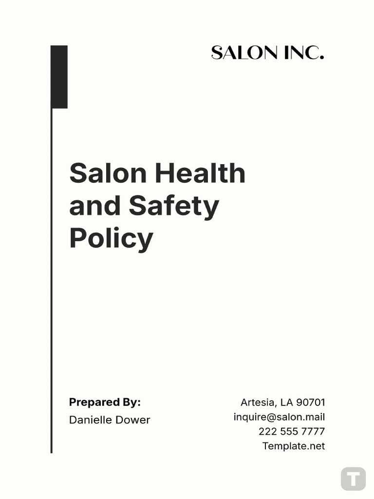 Salon Health and Safety Policy Template | PDF