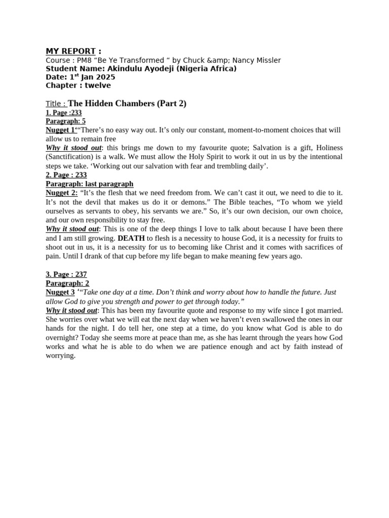 MY REPORT Week 12 | PDF