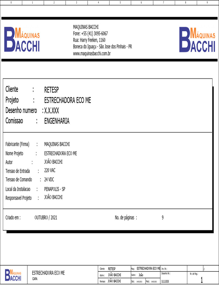 Retesp - Envolvedora Eco Me - Diagrama Elétrico | PDF | Controlador ...