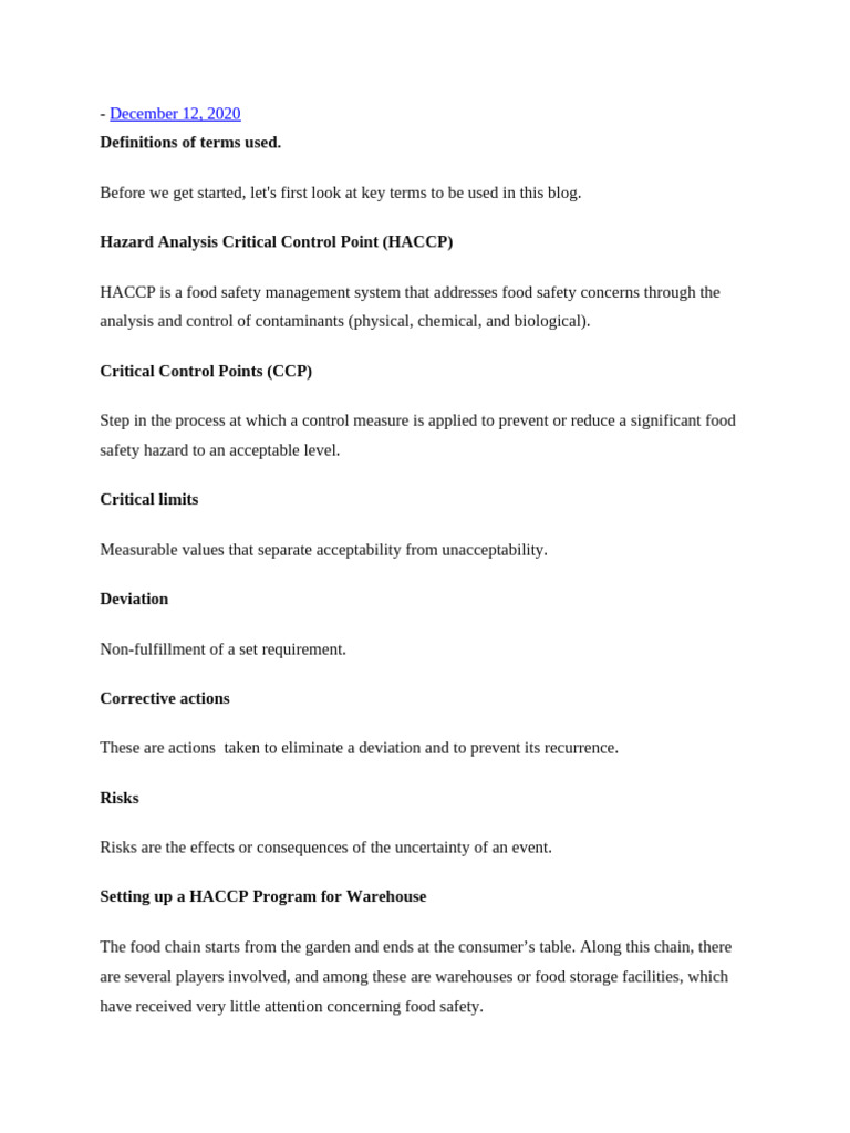 Dispatch Notes 110034 | PDF | Hazard Analysis And Critical Control ...