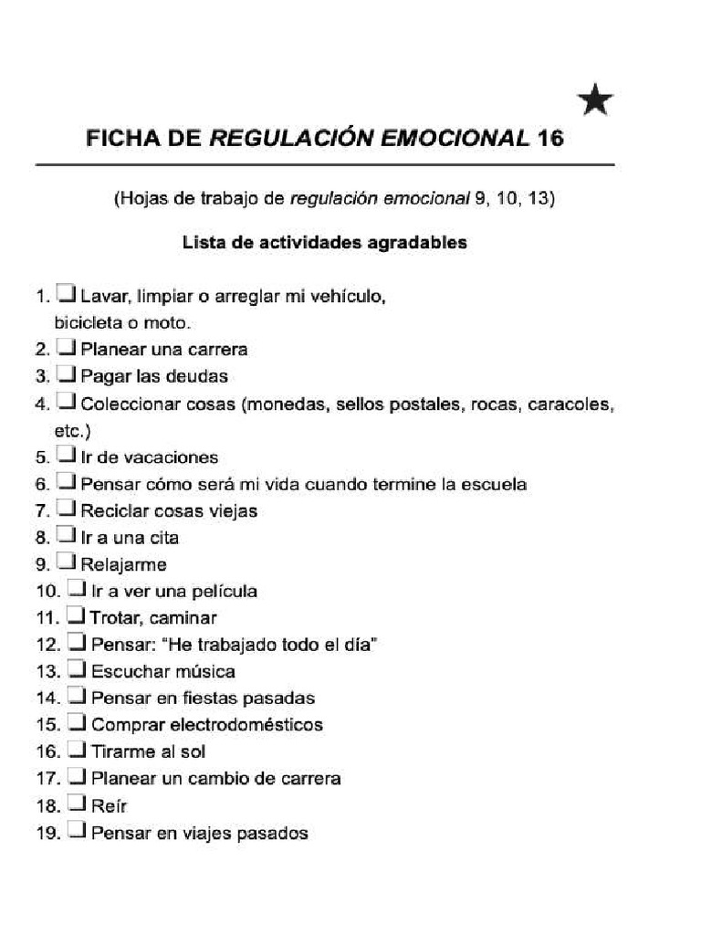 Lista de Actividades Agradables 2 | PDF