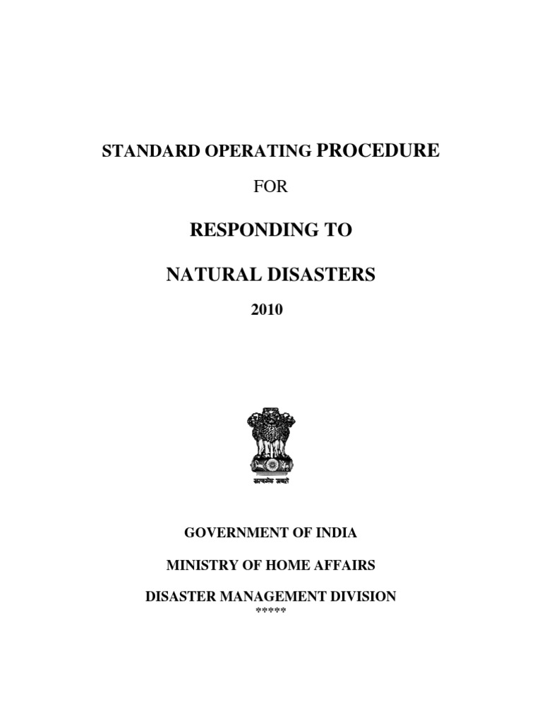 Sop NDM 2010 | PDF | Emergency Management | Tsunami