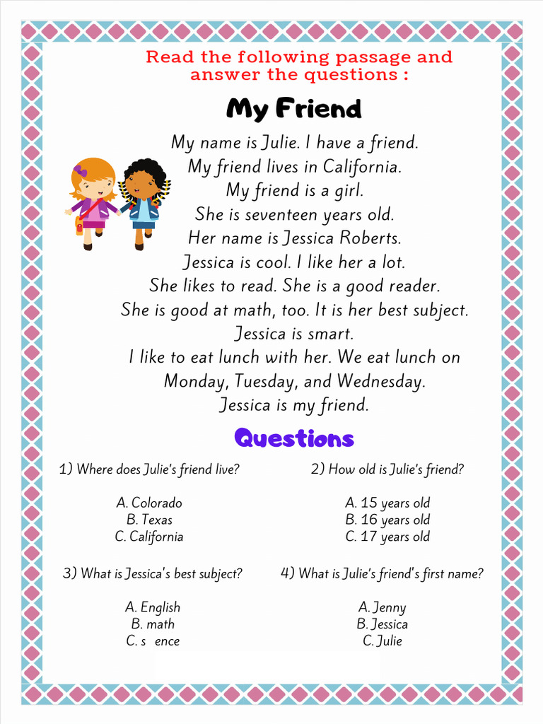 幼儿园小学短故事阅读理解Short Stories Reading Comprehension for Beginners | PDF