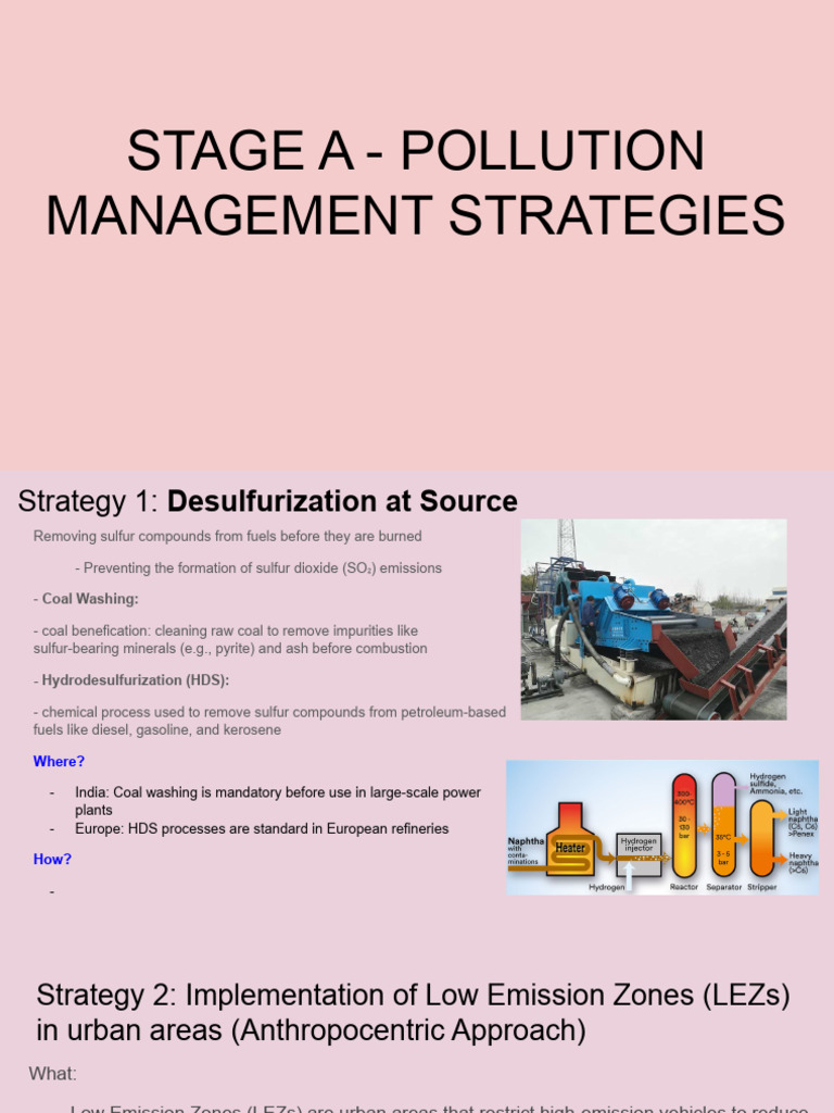 Stage A - Pollution Management Strategies | PDF