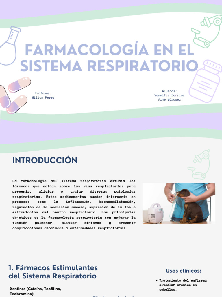 Farmacología del Sistema Respiratorio | PDF | Asma | Alergia