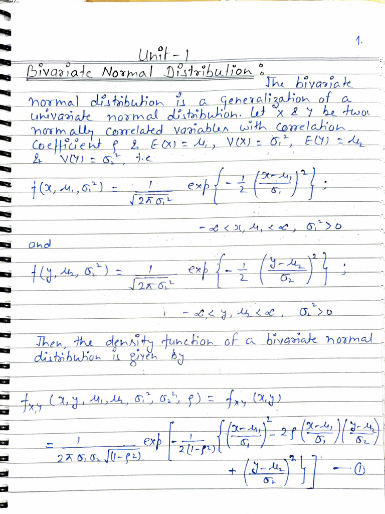 Understanding Bivariate Normal Distribution | PDF