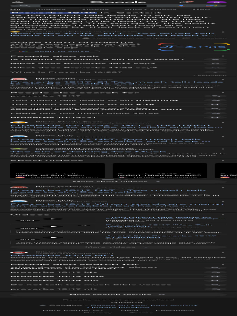 Proverbs on Talking Too Much | PDF | Book Of Proverbs | Religious Texts