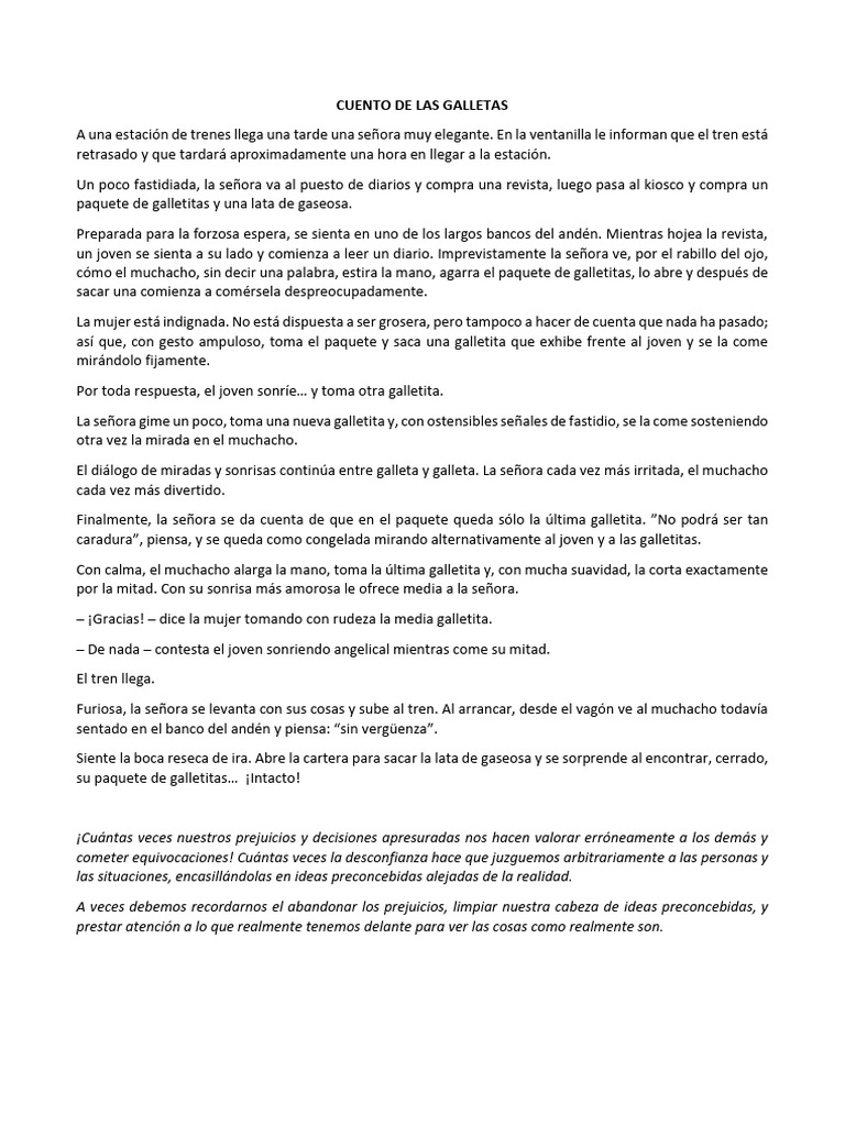 Cuento de Las Galletas | PDF