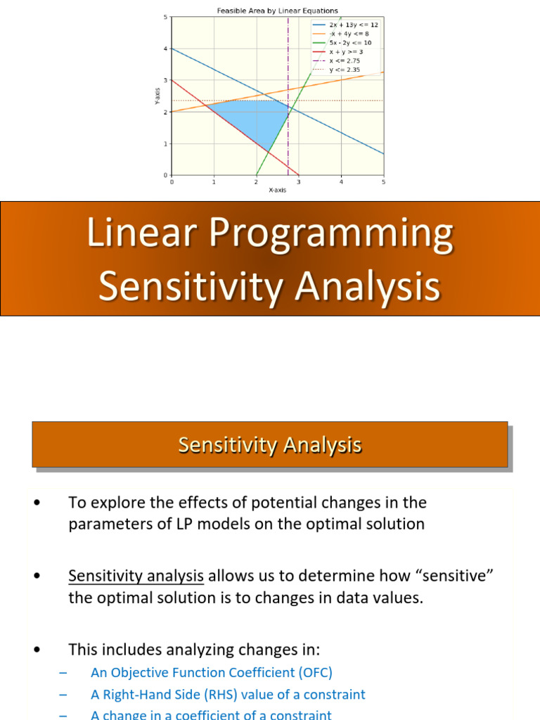 04 LP Sensitivity Analysis (20241105) | PDF | Mathematical Optimization | Sensitivity Analysis