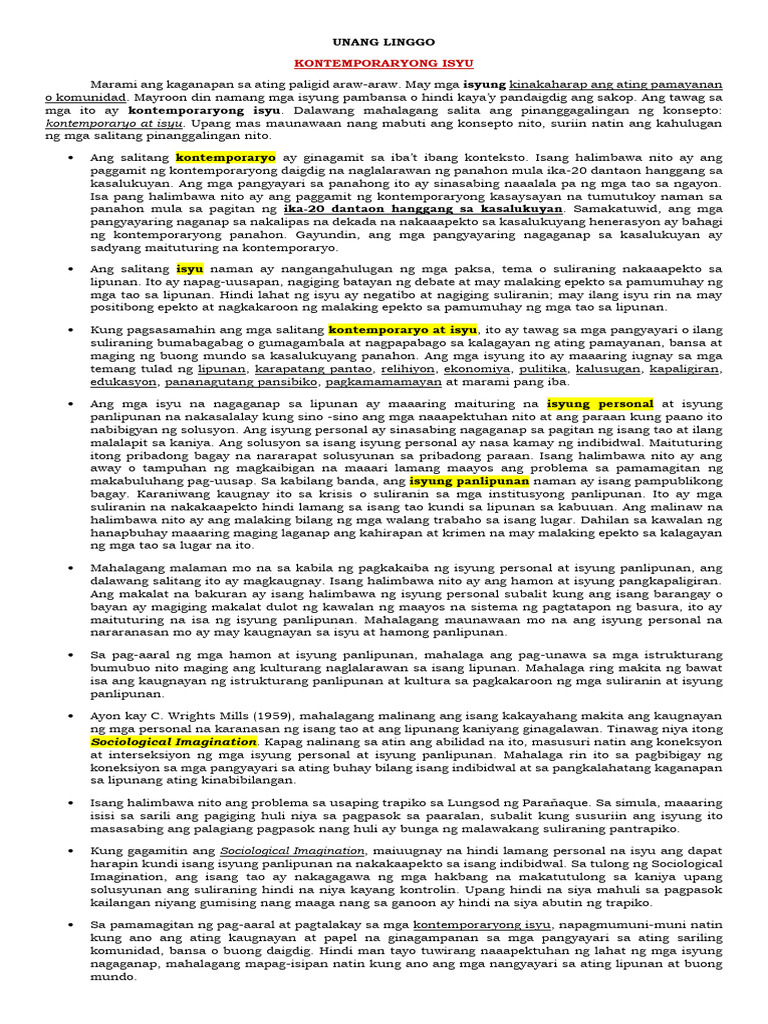 Ap10 Week 1 Q1 | PDF