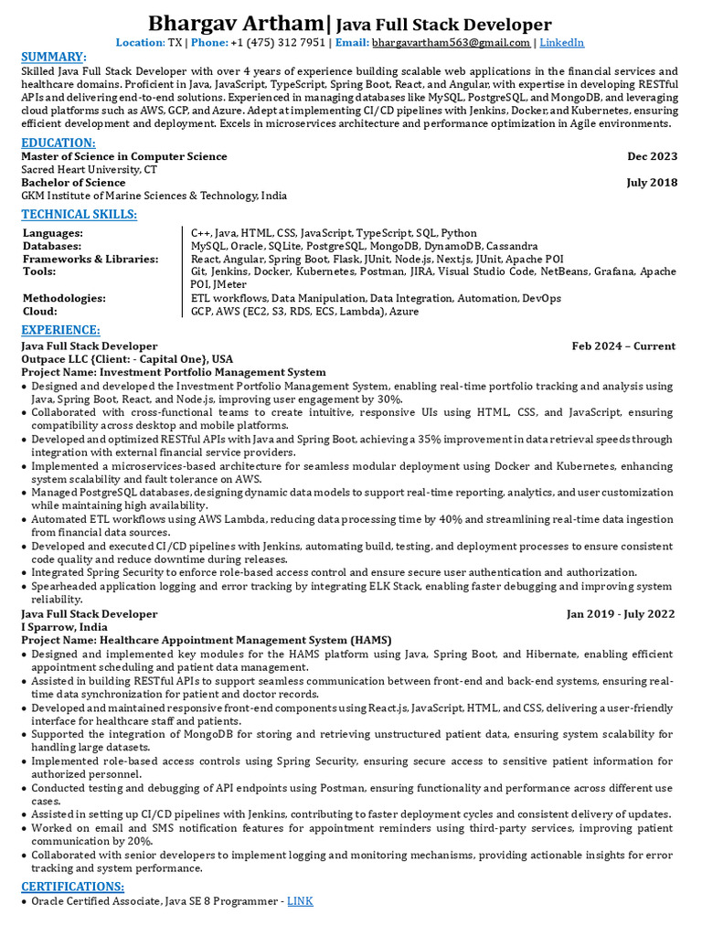 Bhagrav_FSD | PDF | Java (Programming Language) | Java Script