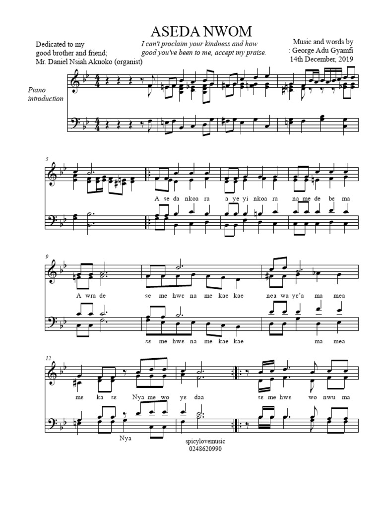 Aseda Nwom by George Adu Gyamfi | PDF