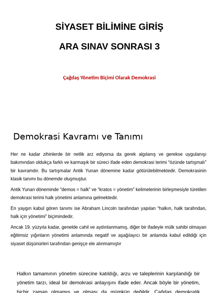 Siyaset Bilimine Giriş 9 | PDF