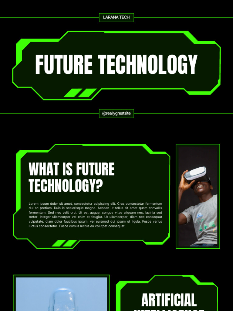 Green Black Simple Modern Future Technology Presentation | PDF