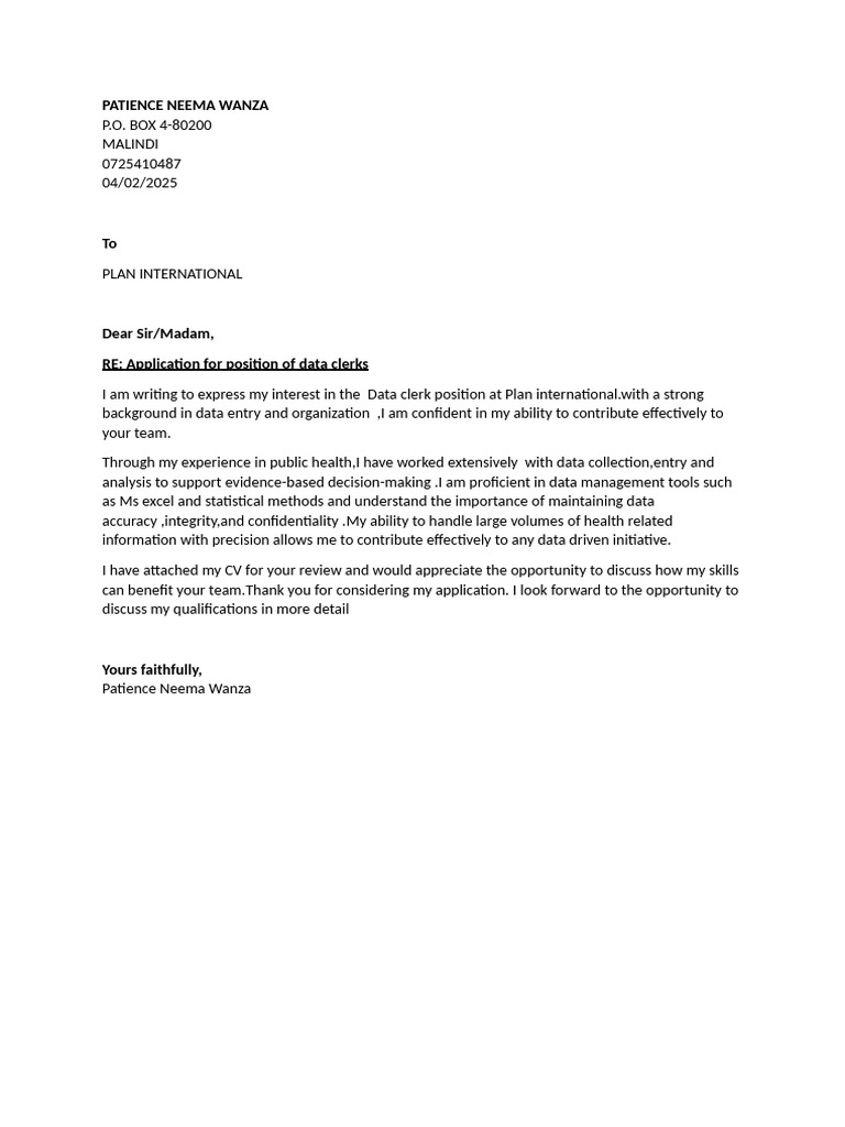 Patience_Neema_Wanza_application_letter[1] | PDF