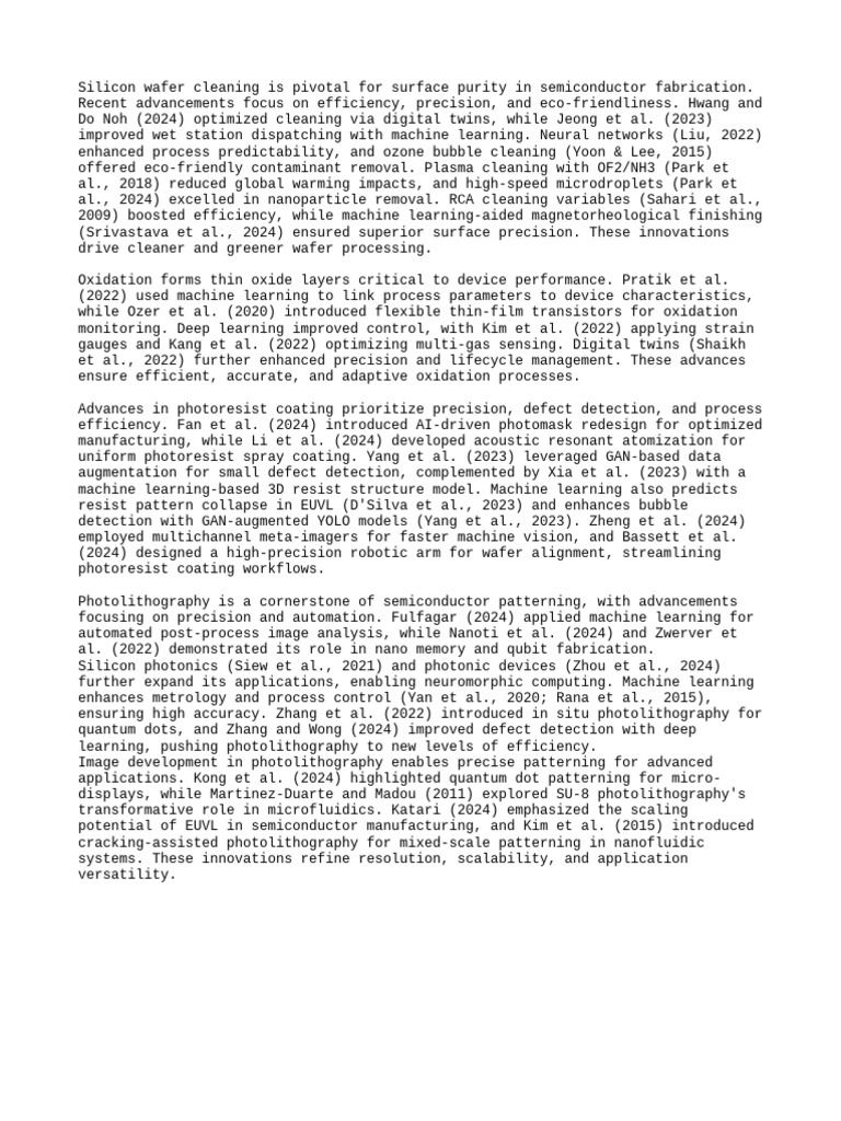 Fabrication Data 10 - 01 - 2025 | PDF | Photolithography | Semiconductor Device Fabrication