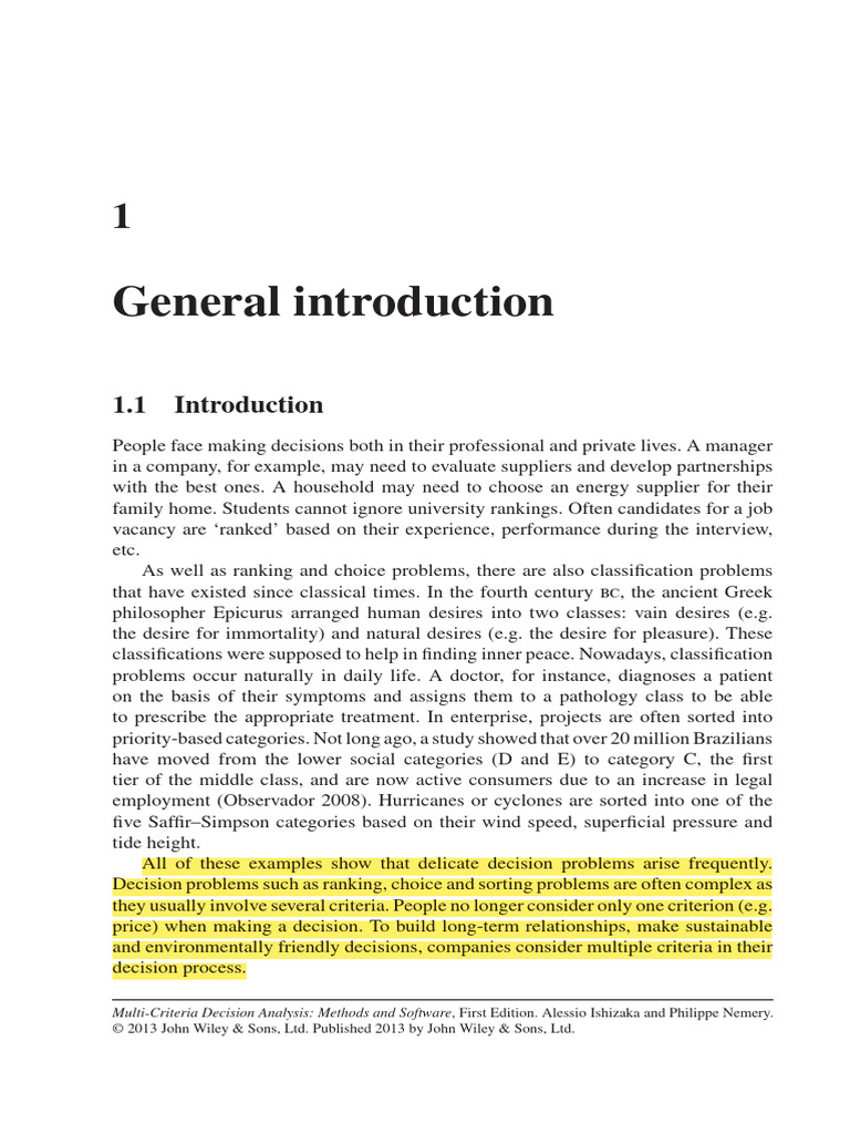MC-012-Multi-Criteria Decision Analysis Methods and Software - General ...