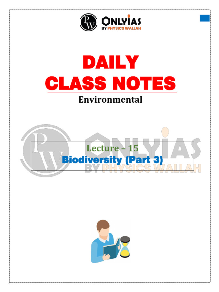 Environment 15 - Daily Class Notes (UPSC Sankalp Hinglish) | PDF ...
