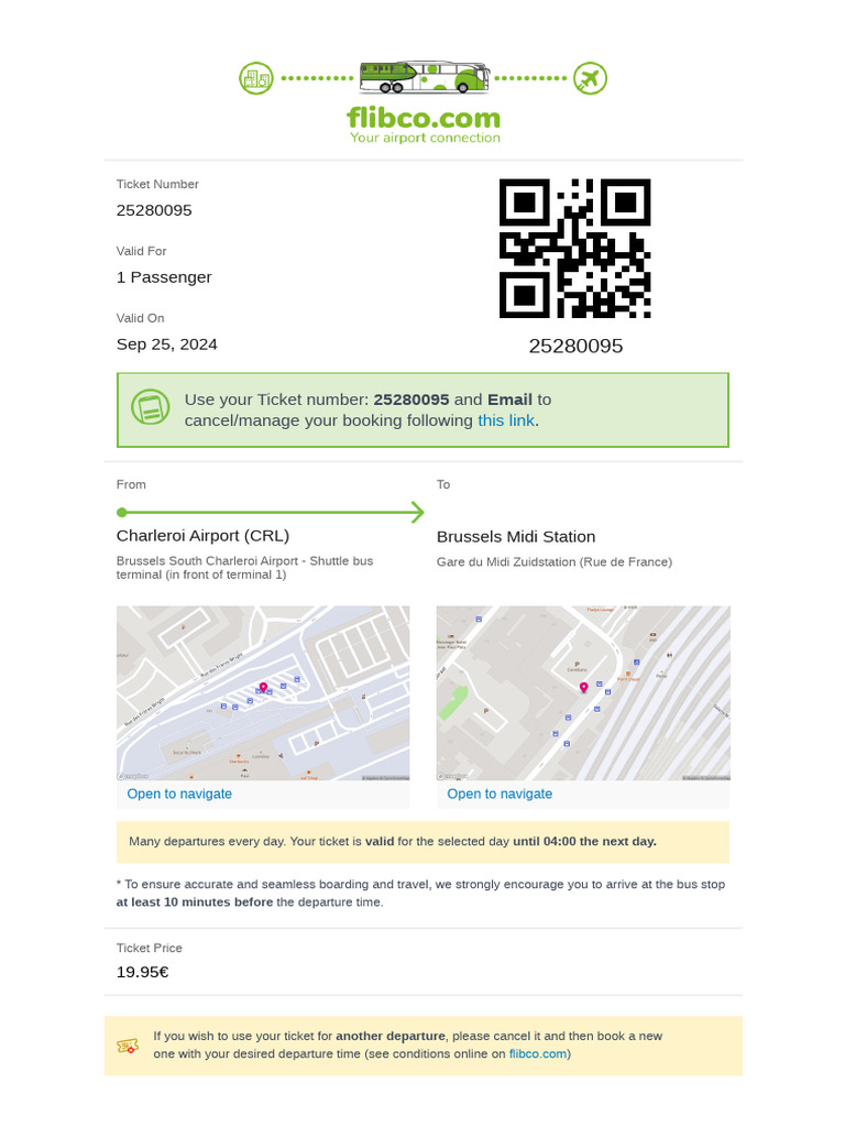 FlixBus Ticket Confirmation Details | PDF