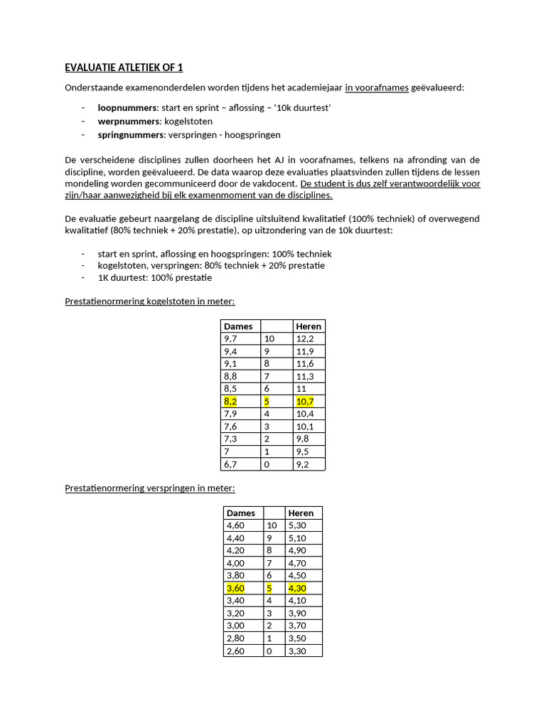 EVALUATIE ATLETIEK OF 1 (1) - Tagged | PDF
