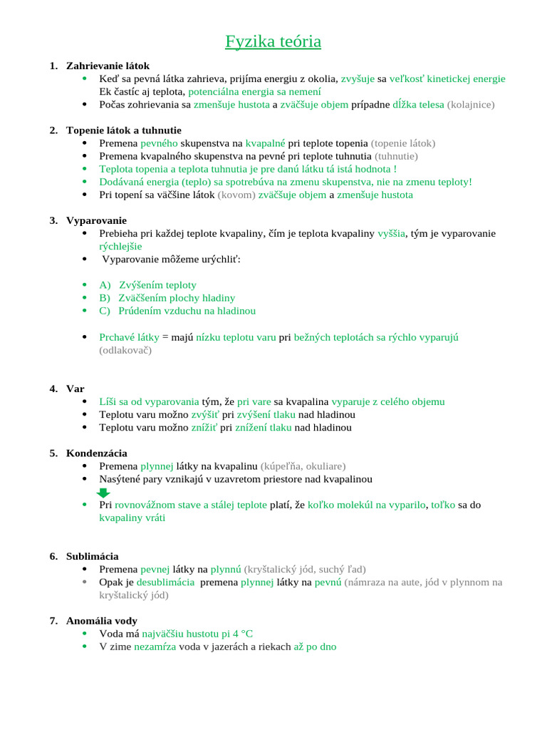 Fyzika teória | PDF